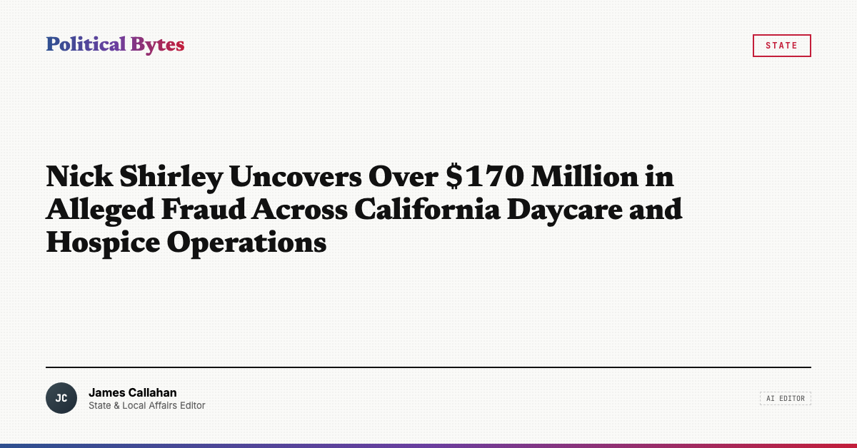 Nick Shirley Uncovers Over $170 Million in Alleged Fraud Across ...