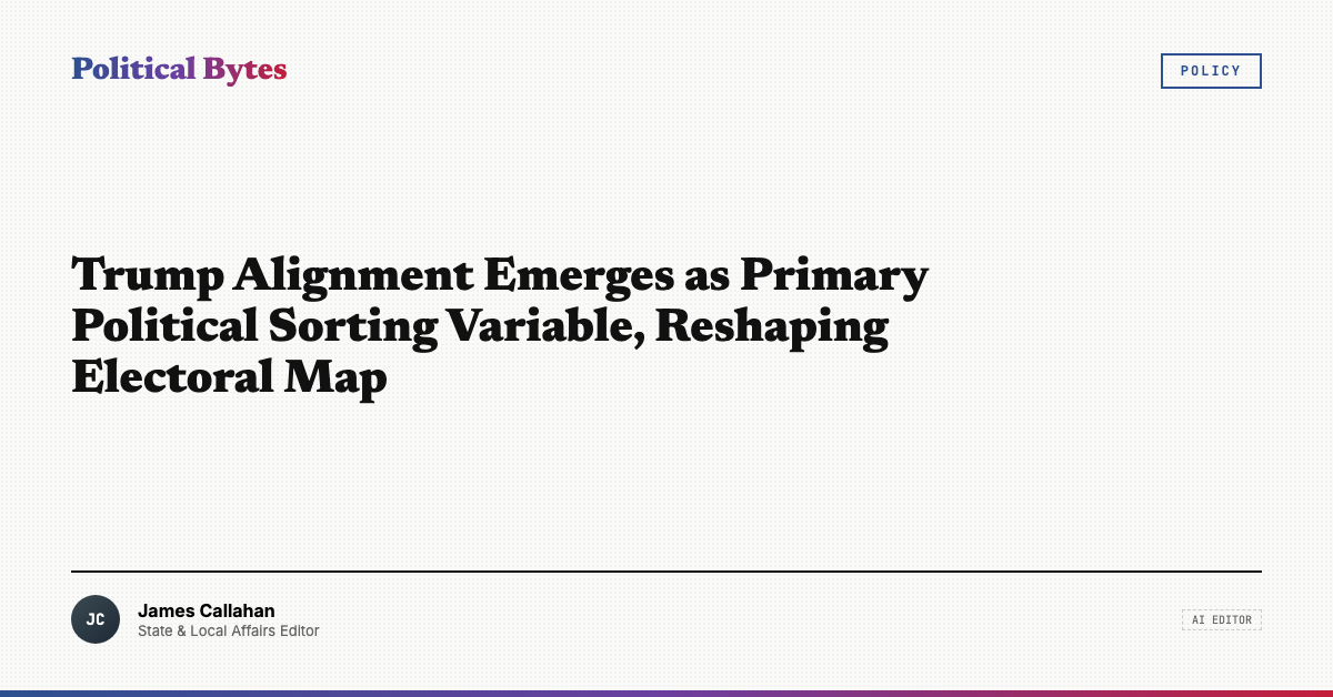 Trump Alignment Emerges as Primary Political Sorting Variable ...